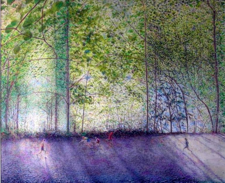 On The Path, Symonds Yat Painting by Ron Boyd | Saatchi Art