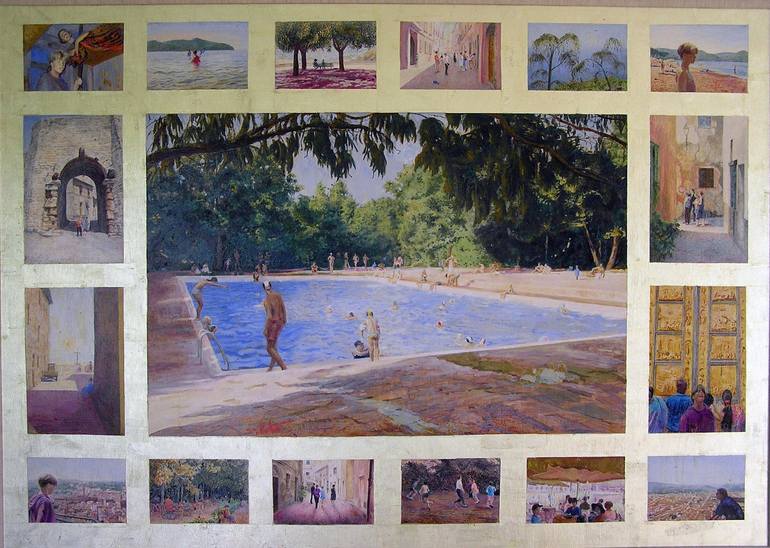 Festa in Toscana Painting by Ron Boyd | Saatchi Art