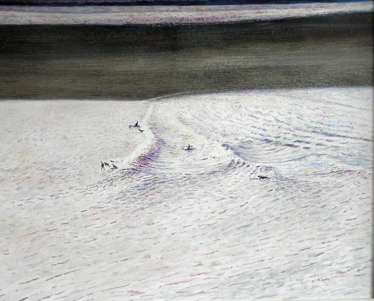 Catching the Bore, Newnham on Severn Painting by Ron Boyd | Saatchi Art