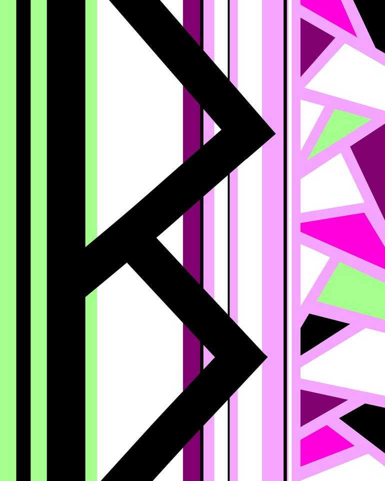 Berkana Contemporary Futhark Norse Rune Mixed Media by Caerys Walsh ...