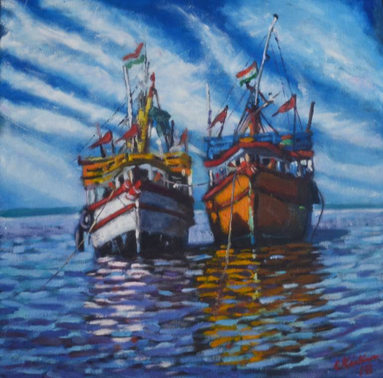 Brothers Painting by c h h a b i k i s k u | Saatchi Art