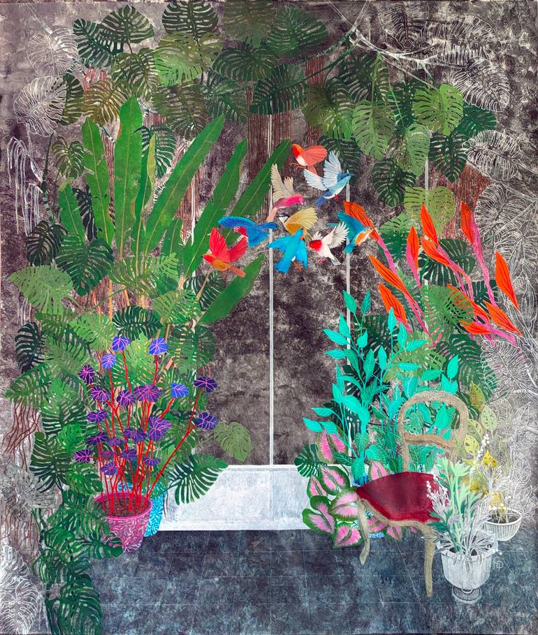 Veranda VI Painting by Cécile Duchêne Malissin | Saatchi Art