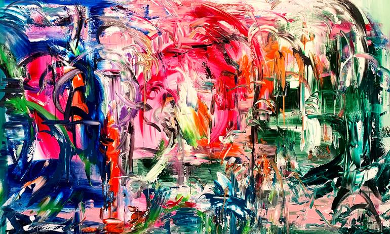 Allured by the Red Light Painting by Estelle Asmodelle | Saatchi Art