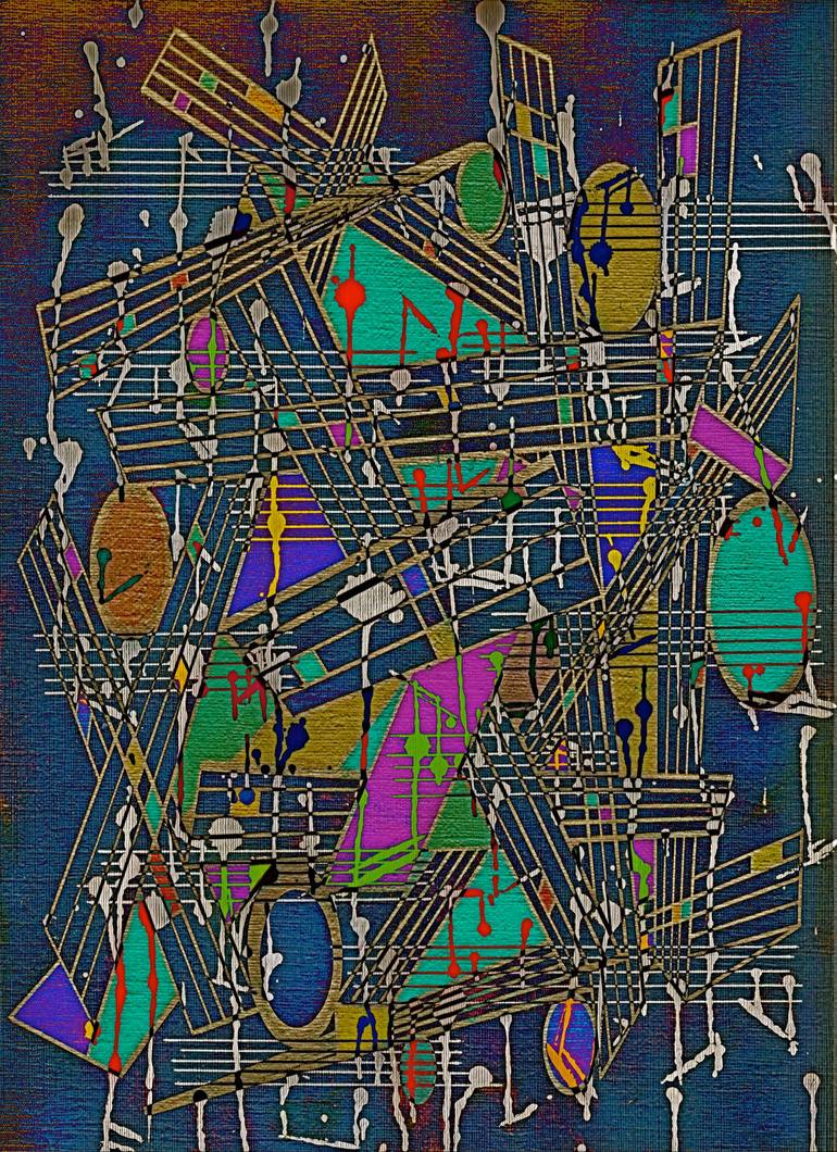 Mondrian's Mistake Painting by Rodney Ledbetter | Saatchi Art