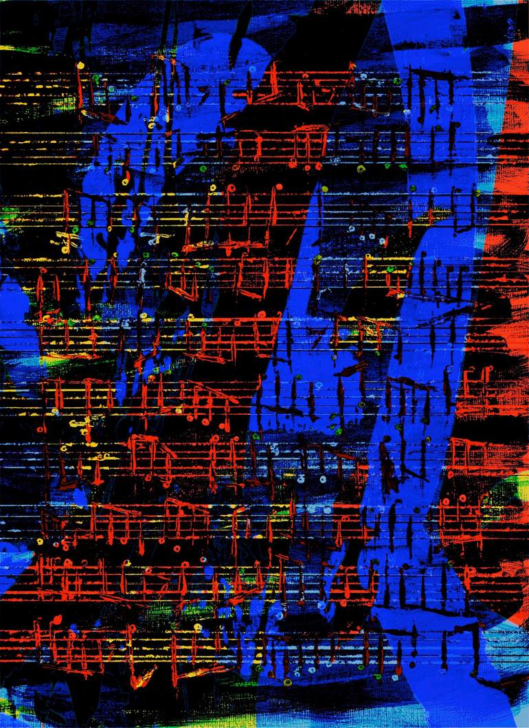 Blue and Red Palette Painting by Rodney Ledbetter | Saatchi Art