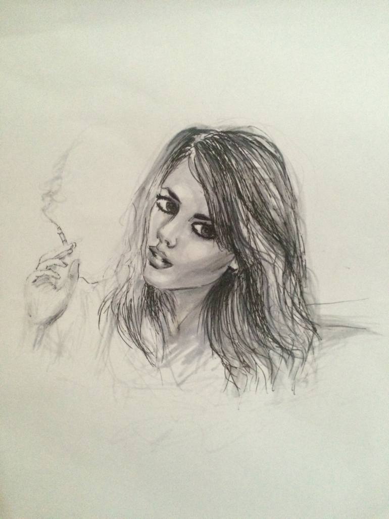 Breathing Drawing by Viliana Atanasova | Saatchi Art