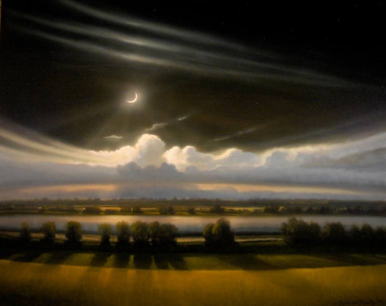 Waxing Crescent Painting by Matthew Hasty | Saatchi Art