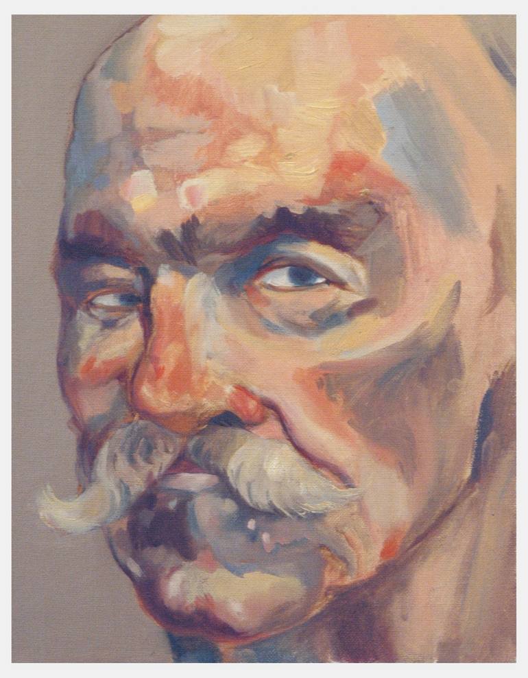 Moustache Painting by Nigia Stephens | Saatchi Art