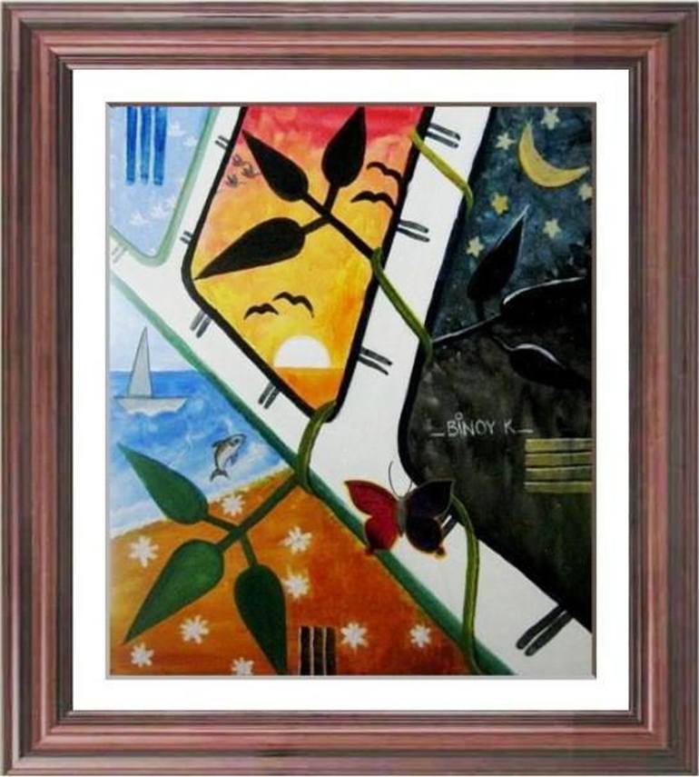 Fourth Dimension Painting by Binoy K | Saatchi Art
