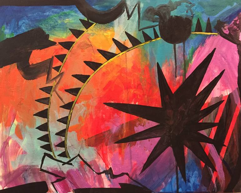 Black Star Painting by Fotini Christophillis | Saatchi Art