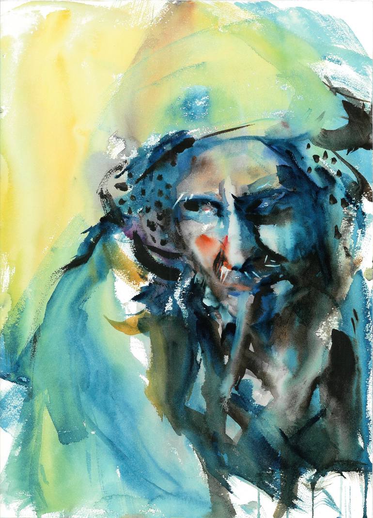 A man with cigar Painting by Yi Hsuan Lin | Saatchi Art