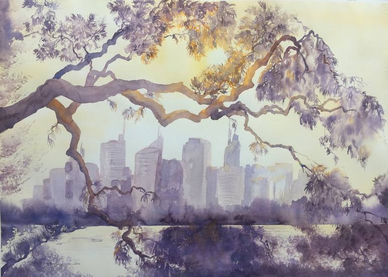 Gracious Gum Tree Painting by Fereshteh PK | Saatchi Art