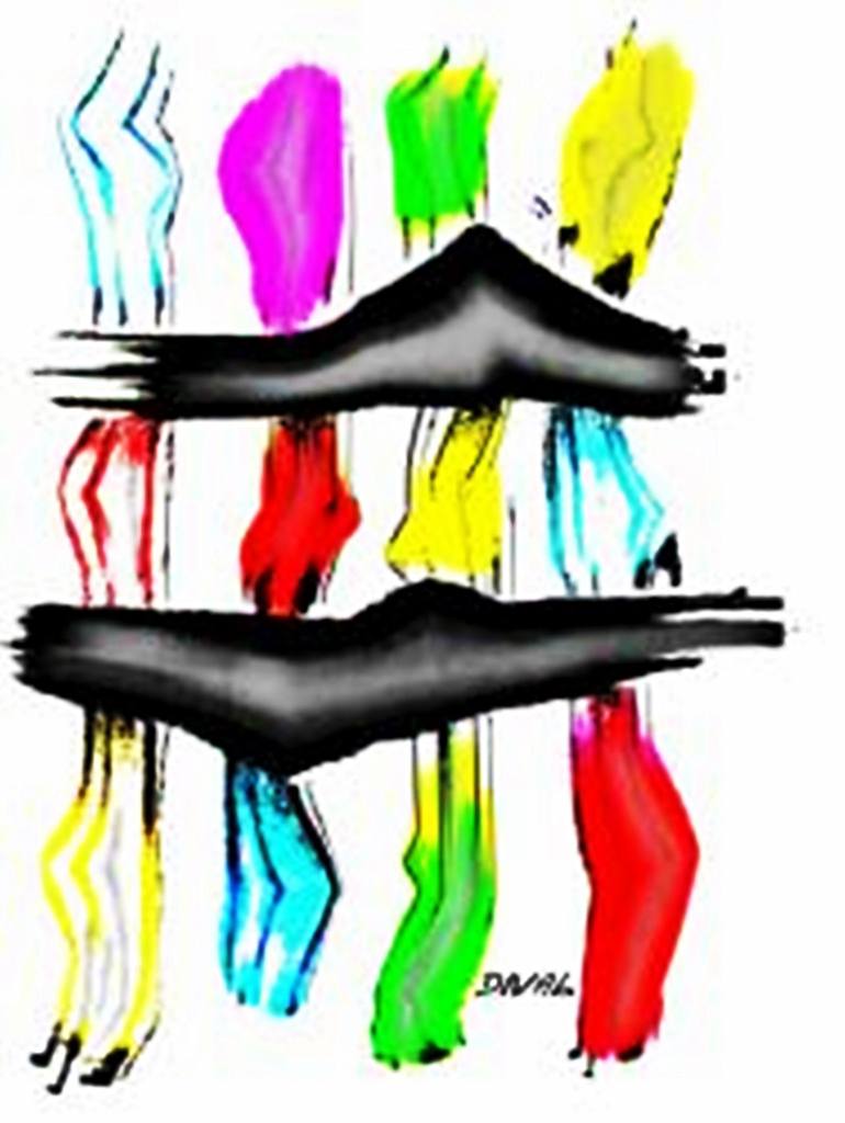 Deco Serie 2 (Grafic) Drawing by Hans-Dieter DIVAL Schwarz | Saatchi Art