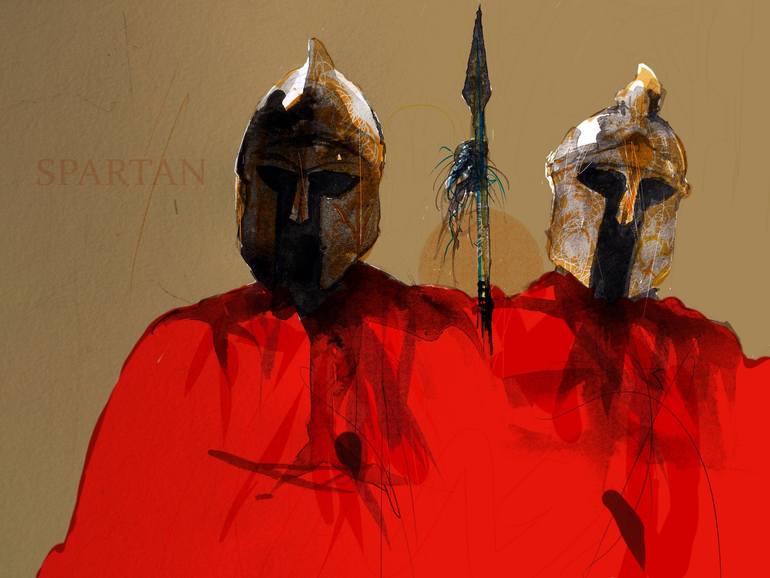 SPARTANS 001 Painting by Mark Boy Harris | Saatchi Art