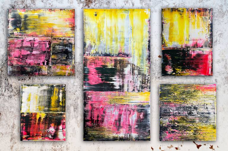 A Motley Crew Polyptych Painting by Preston M Smith PMS | Saatchi Art
