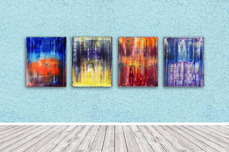 Melting Point Quadriptych Painting by Preston M Smith PMS | Saatchi Art