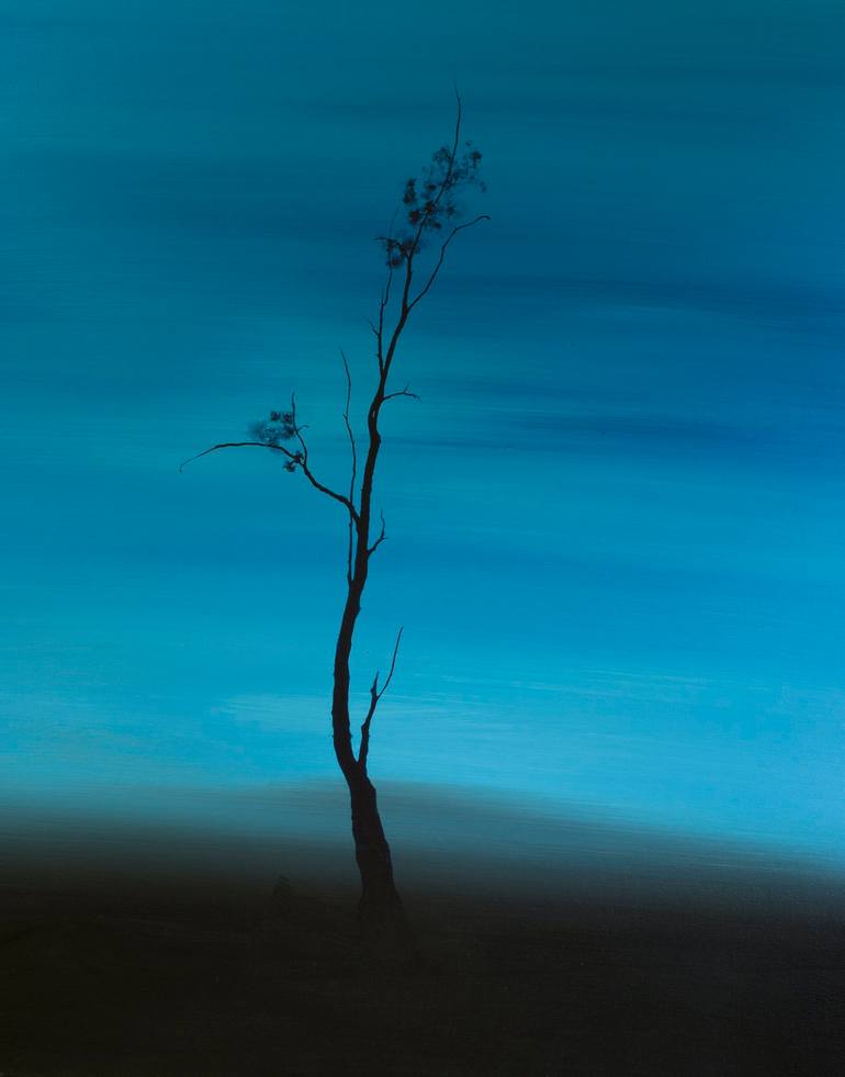 Orchard (Blue Tree) Painting by Michael A Knutson | Saatchi Art