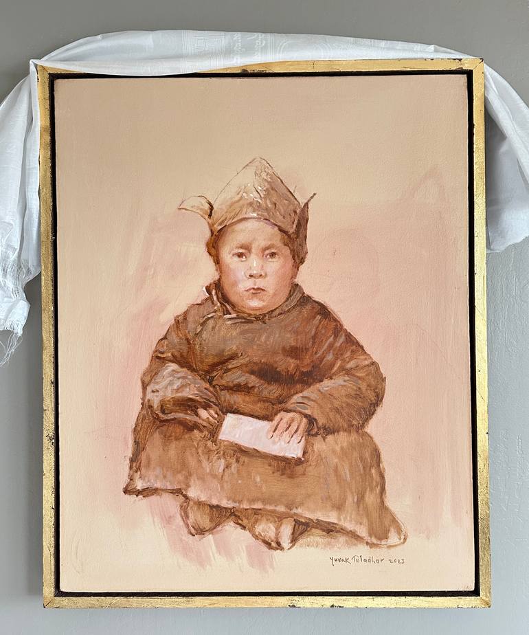 His Holiness the Dalai Lama at Age Four (Seated) Painting by Yuvak ...