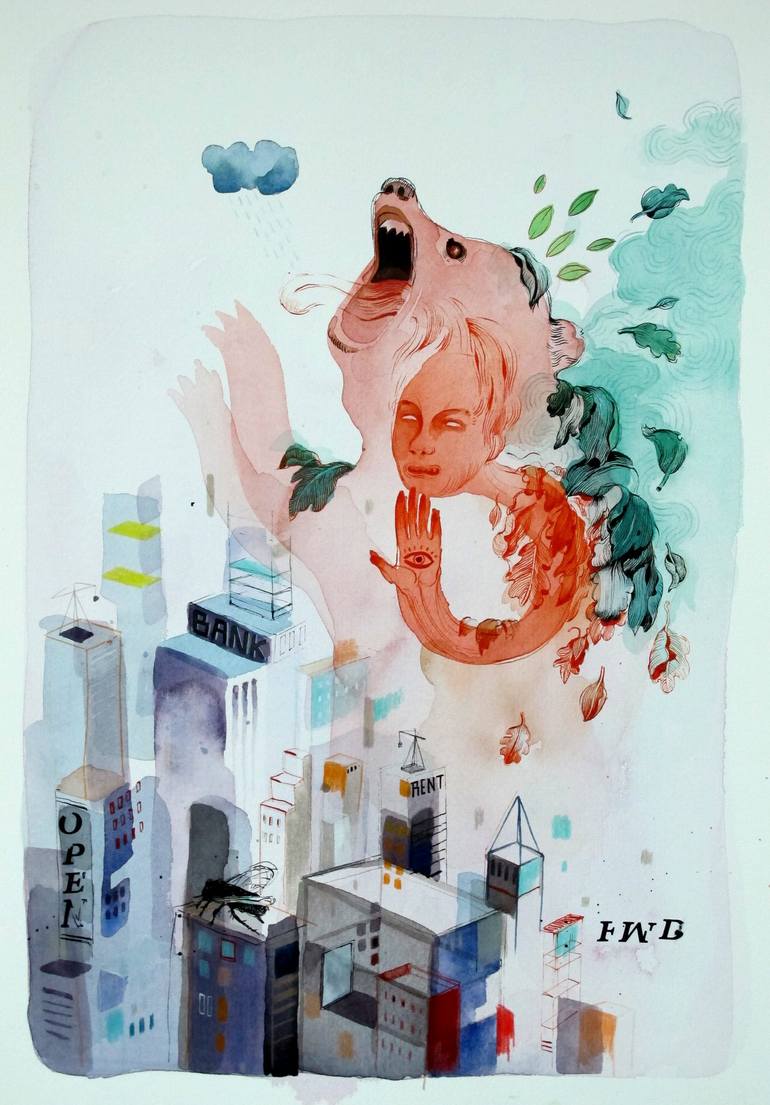 The Defender Painting by Andrew Sutherland | Saatchi Art