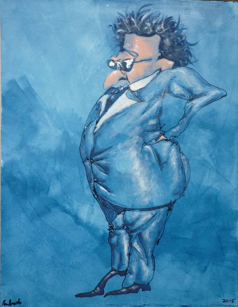 the professor Painting by Guenter Seubert | Saatchi Art