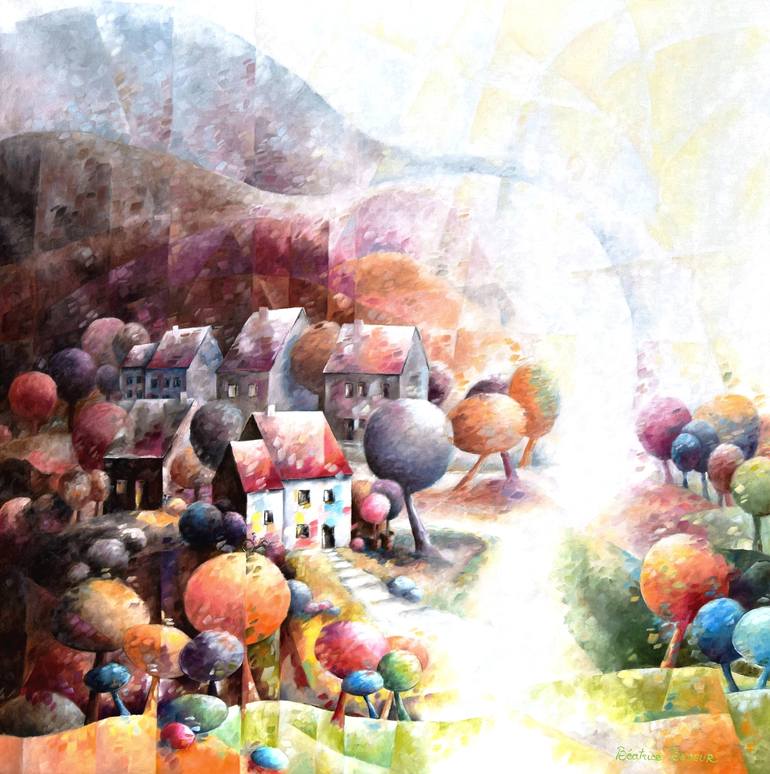 Au delà de tes rêves Painting by Beatrice BEDEUR | Saatchi Art