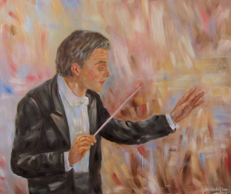 Conductor Painting by Nadezda Krivohizina | Saatchi Art