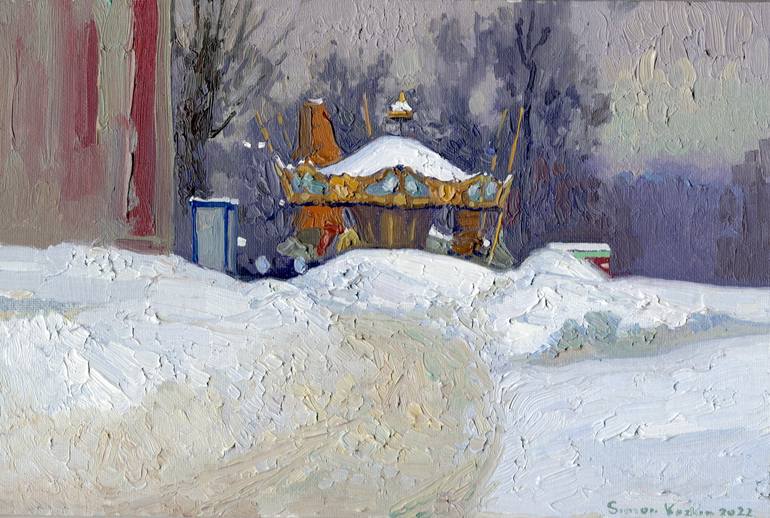Carousel Painting by Simon Kojin | Saatchi Art