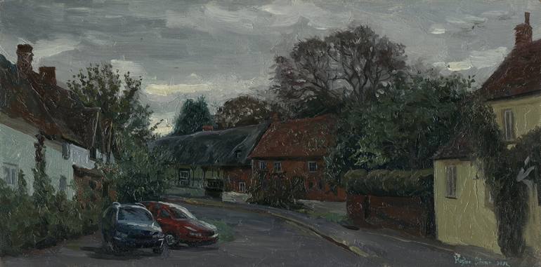 Long Crendon. Hyde Street Painting by Simon Kojin | Saatchi Art