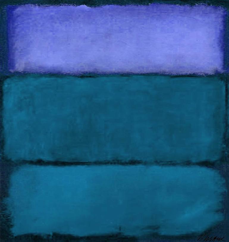 blues purple homage to Rothko Painting by Barry Sack | Saatchi Art