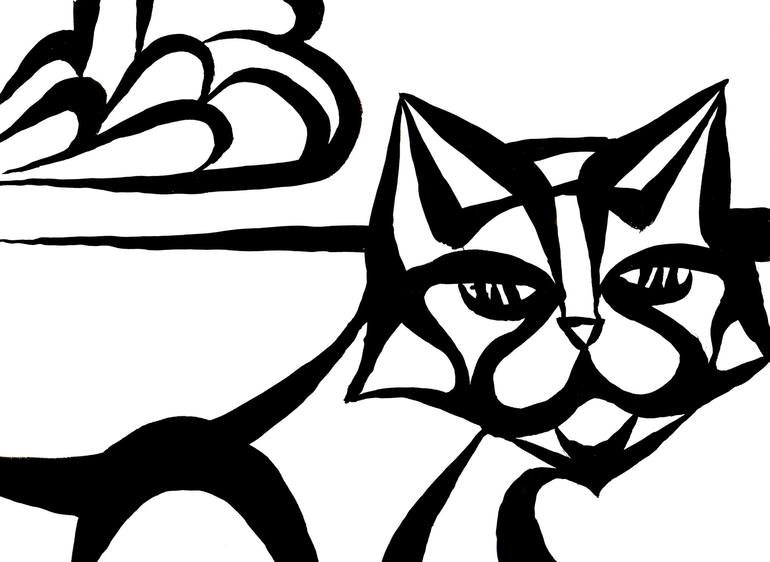 Space Cat Painting by Mark teeter | Saatchi Art