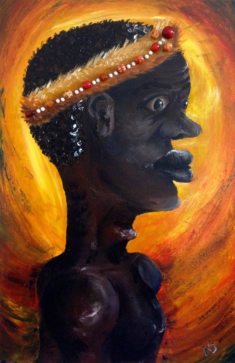 Simphiwe Painting by Adele Dellit | Saatchi Art