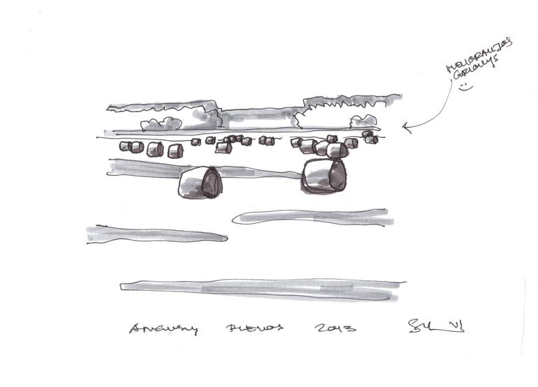 SOLD. Angus’s meadows, drainage ditch Drawing by Salvinija Bentke ...