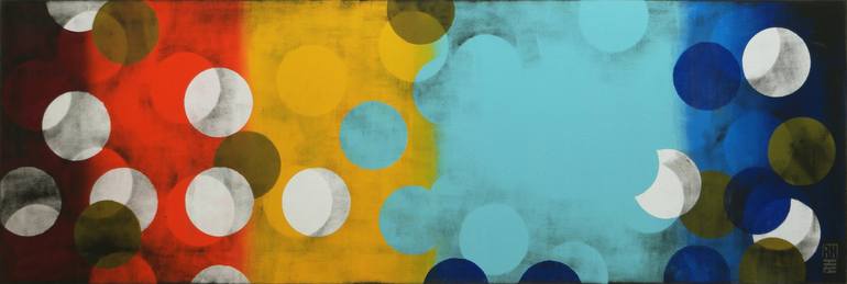 Color Circle Line Landscape Painting by Ronald Hunter | Saatchi Art