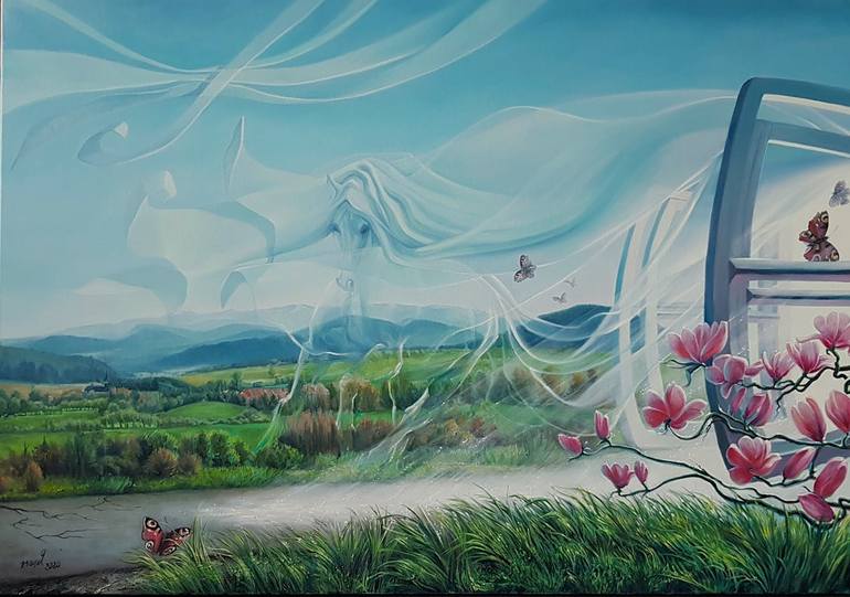 Wind of freedom Painting by Maja Wolf | Saatchi Art