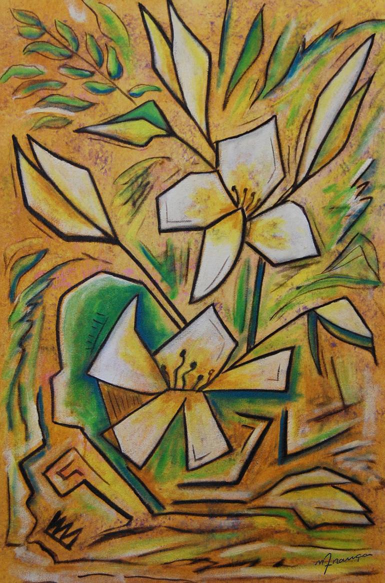 The Ocre Vase Painting by Marcio Franca Moreira | Saatchi Art