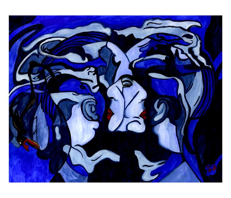 the intersection of two continents Painting by Avb De | Saatchi Art