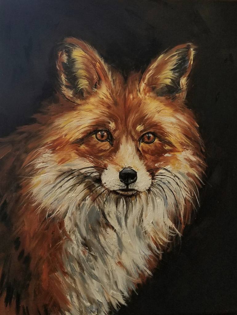 Fox Painting by Denise Shields | Saatchi Art
