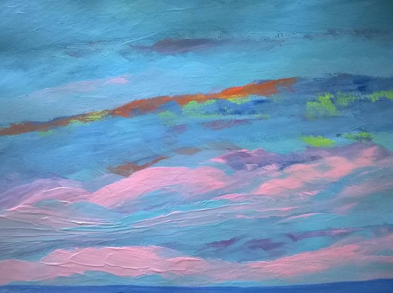 seaside. evening no.71 Painting by Yu He | Saatchi Art