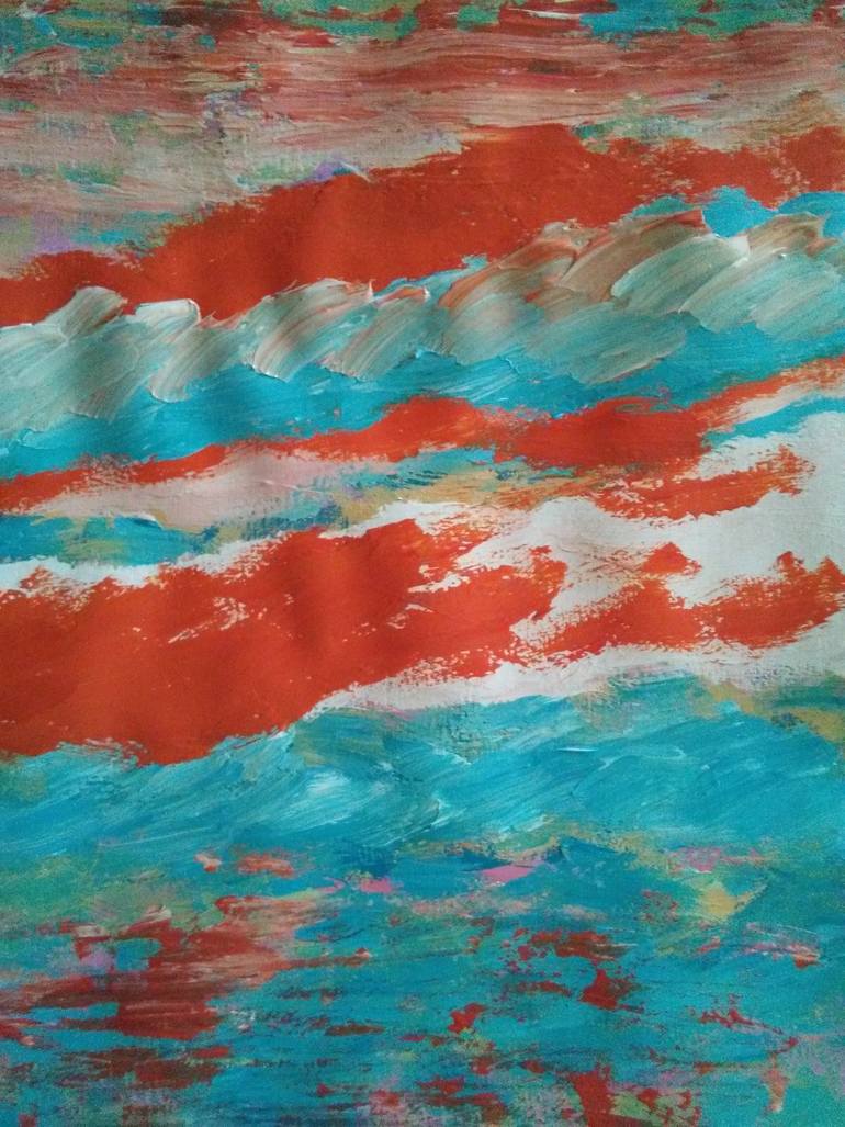 seaside. evening no.395 Painting by Yu He | Saatchi Art