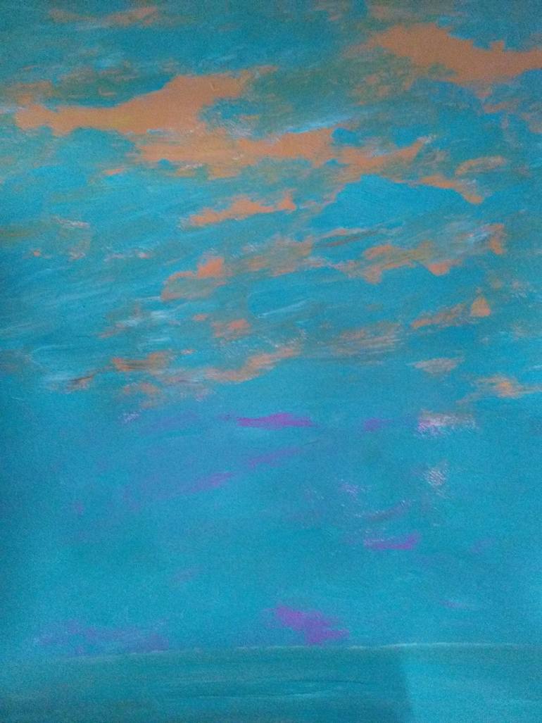 Seaside.Evening no.370 Painting by Yu He | Saatchi Art