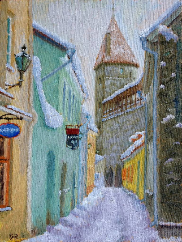 Old Tallinn, Katariina Käik. Painting by Juri Semjonov | Saatchi Art