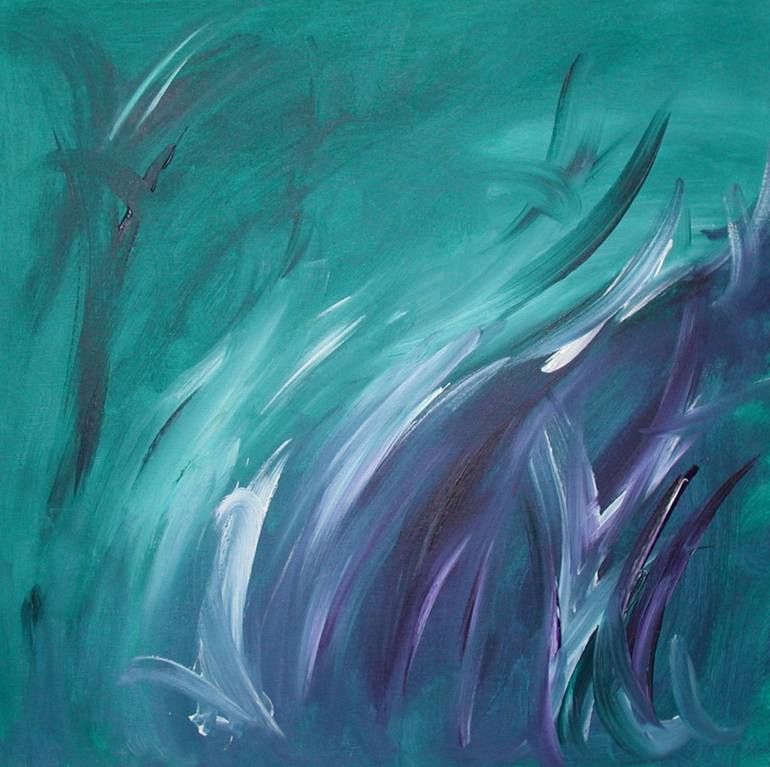 Turquoise rising Painting by richard pyne | Saatchi Art