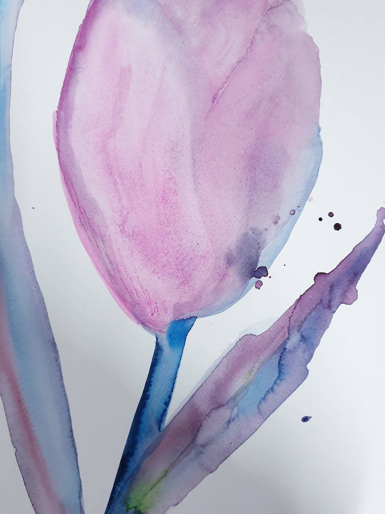 A tulip. Painting by Choin Lim | Saatchi Art
