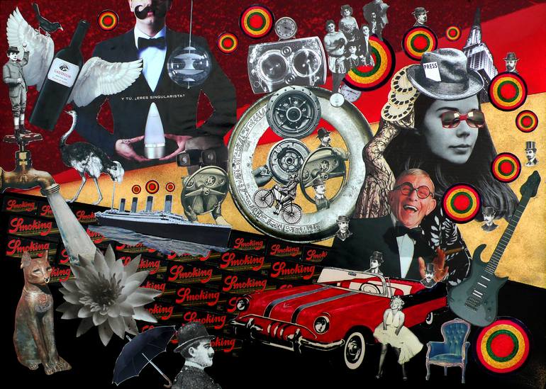 SMOKING SOUND Collage by Seeder Side | Saatchi Art