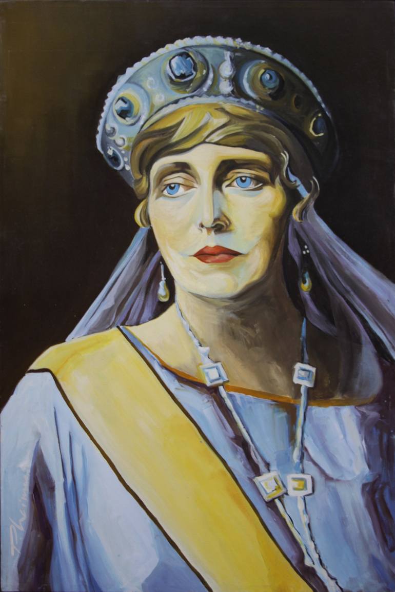Queen Marie of Romania Painting by Paula Craioveanu | Saatchi Art