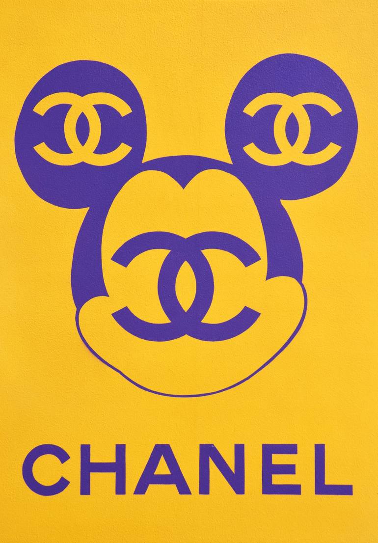 Mickey Chanel - Lilac Mini (Ed. 3 of 25) Painting by Campbell La Pun ...