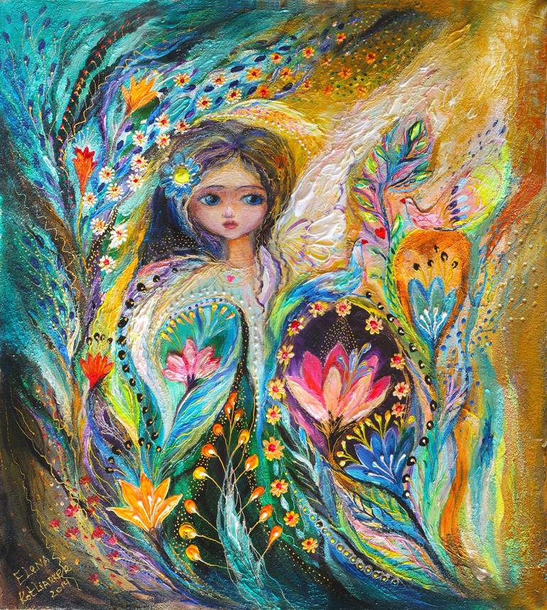 My little fairy Hannah Painting by Elena Kotliarker | Saatchi Art