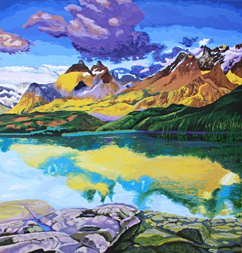 Reflections of Chile Painting by Nataliya Scheib | Saatchi Art