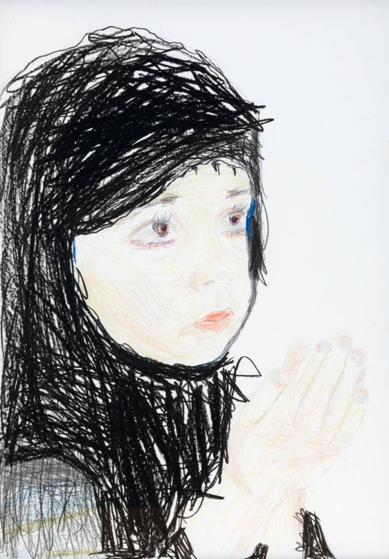 Pleas / Súplicas Drawing by Carolina Rodriguez Romero | Saatchi Art