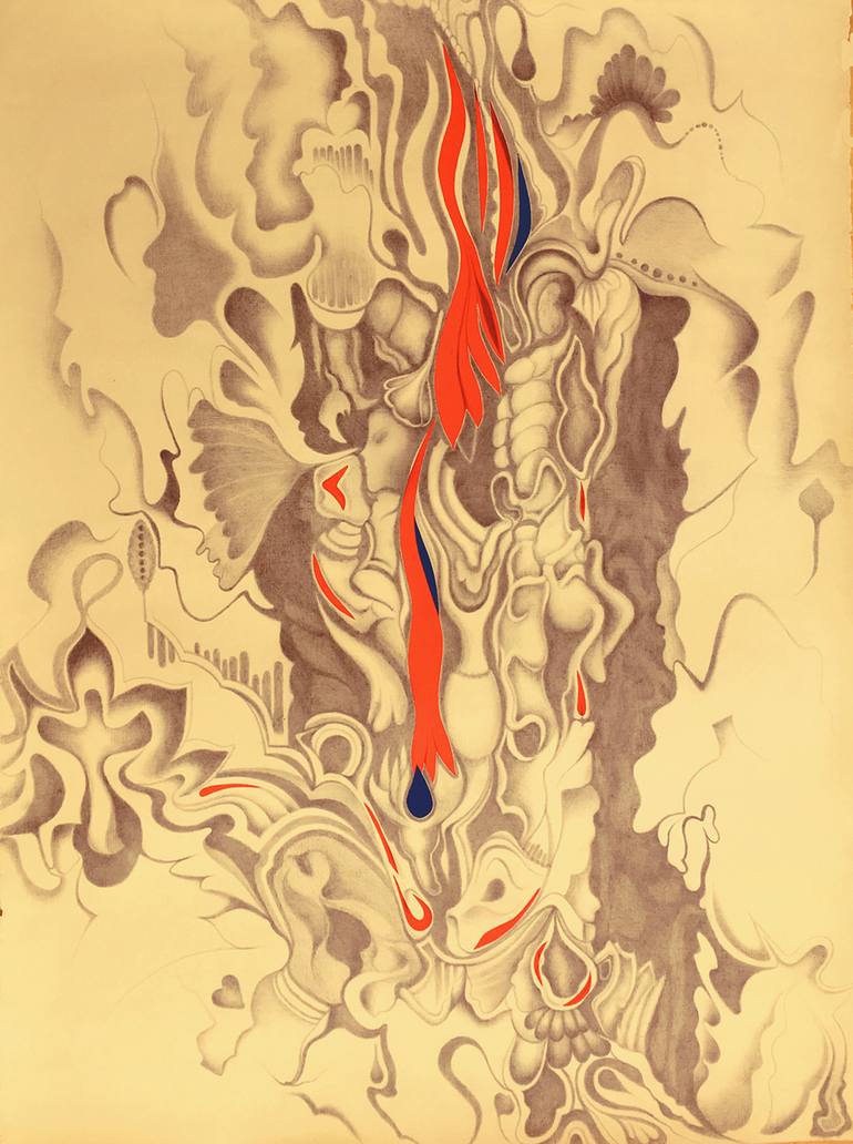 Miró's Pine Tree 2 Drawing by Jeannine Cook | Saatchi Art